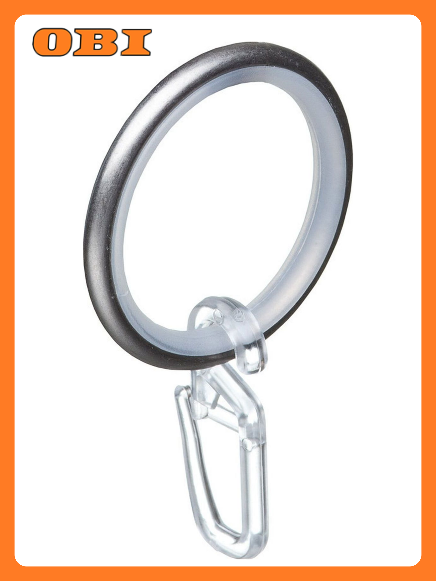 Кольца для штор HOME ACCESSORY стальной сплав серебряный 140 мм d20 мм 10 шт