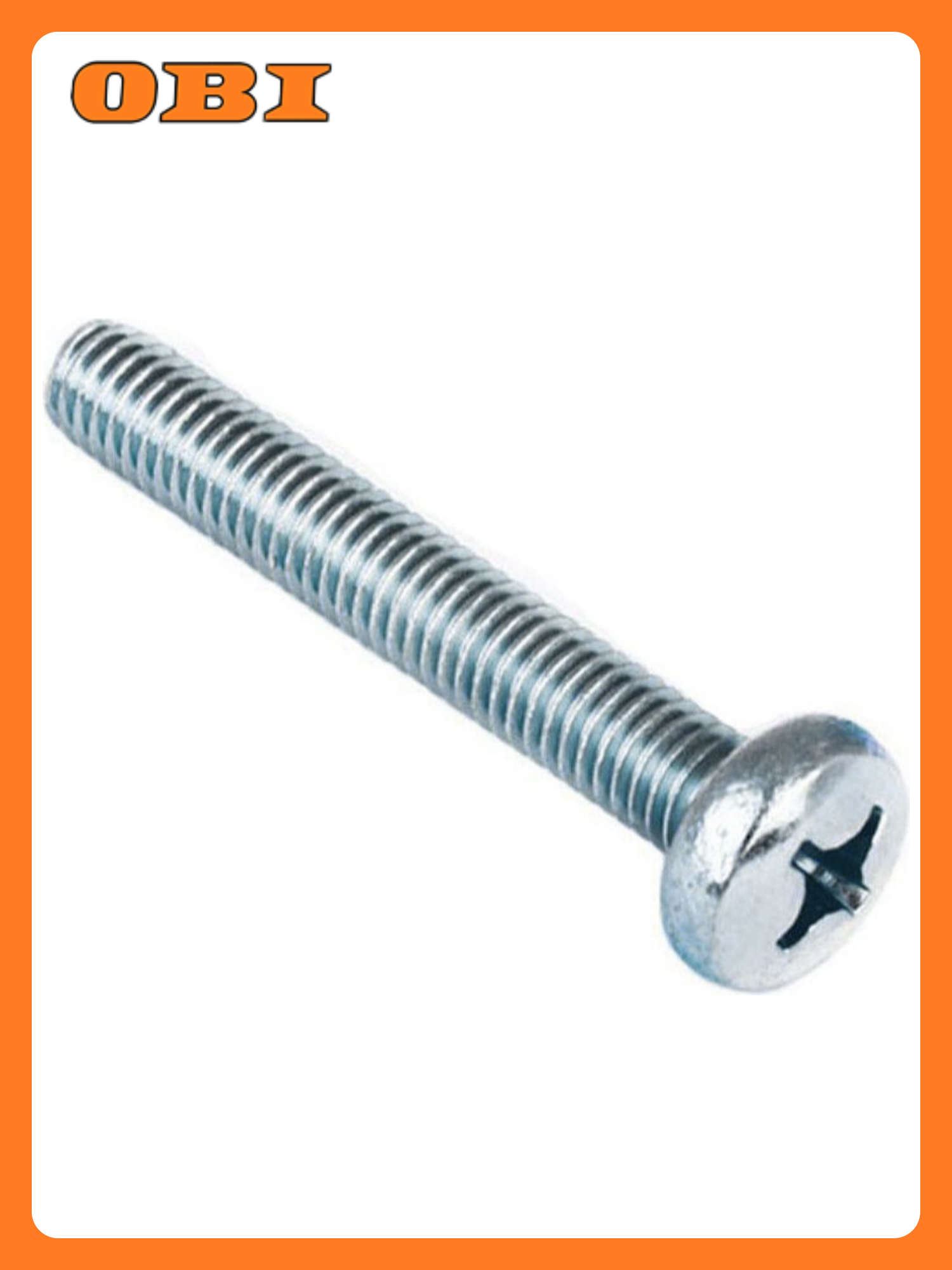 Винт DIN 7985 Стройбат М6х50, сталь, оцинкованное покрытие, 6 шт