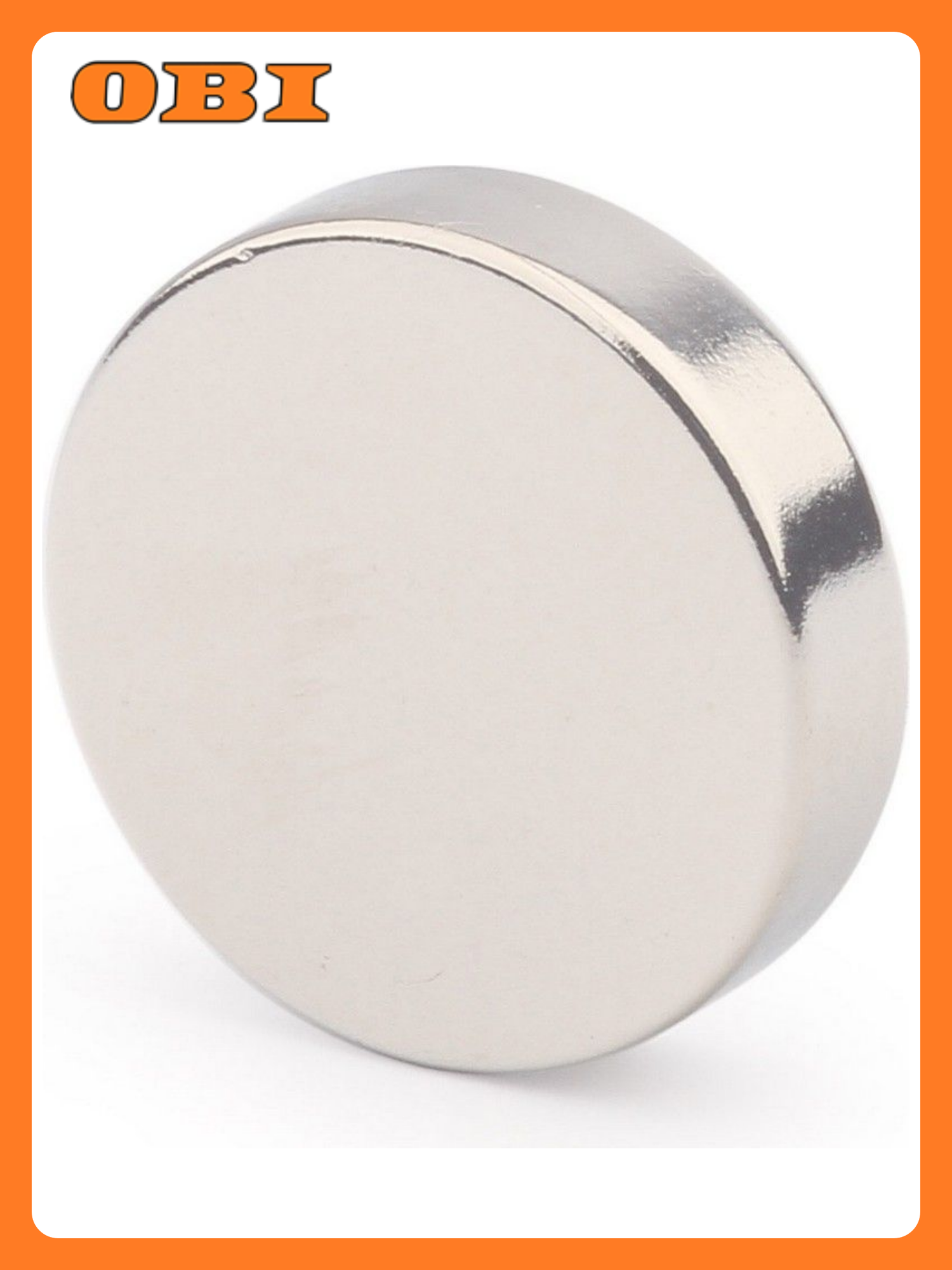 Магнит Forceberg, неодимовый, диск, 20x5 мм, серебристый, 2 шт.