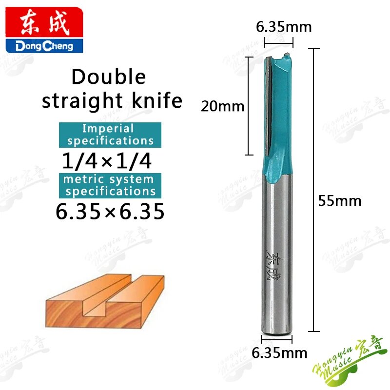 Деревообрабатывающий фрезерный станок, инкрустация кромки гитары, инструмент для изготовления гитары, обрезной станок, патрон 6,35 мм с milling cutter6.35