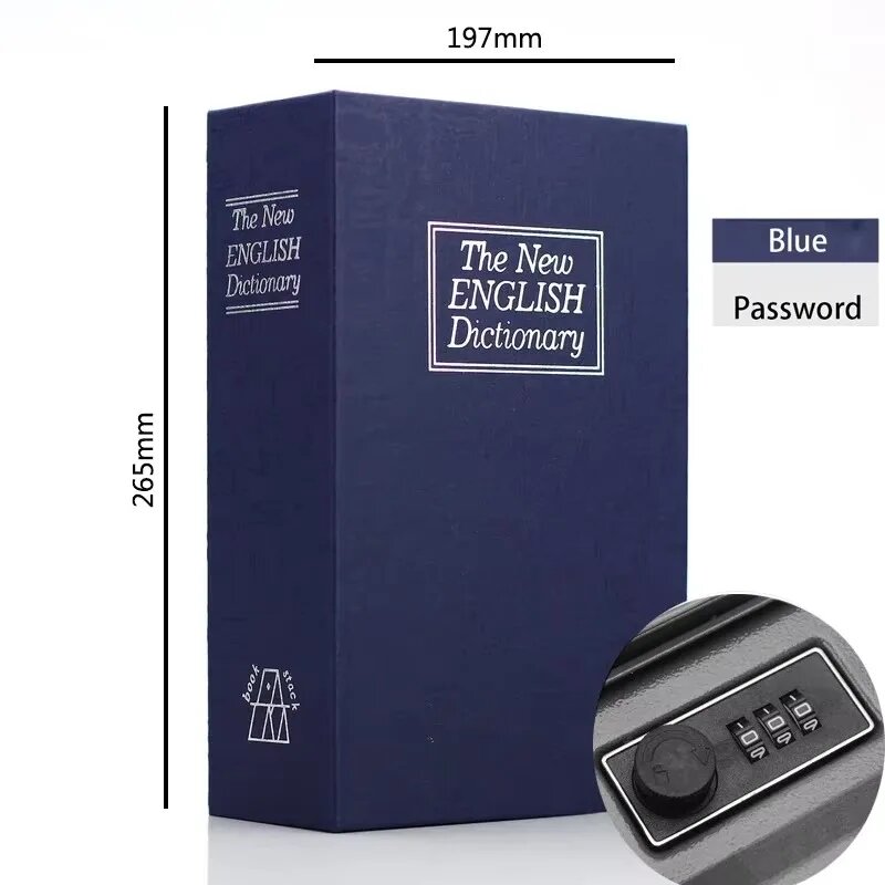 Сейф-книжка "The New English Dictionary", синий, Password, 26.5CM
