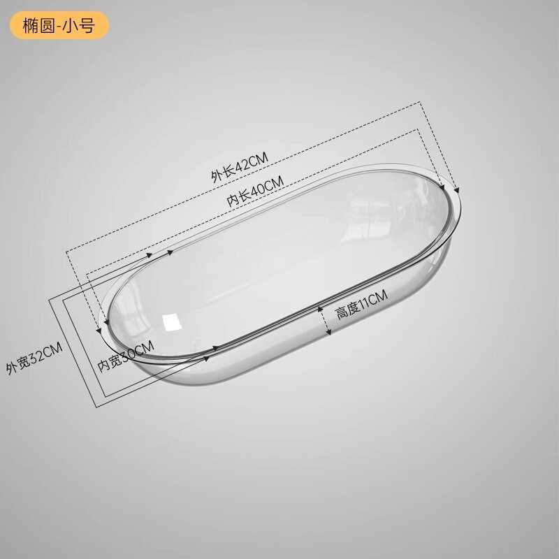 Прозрачный акриловый эллипс для кошачьих лежанок, размеры 32x42 см, безопасный материал для кошачьих деревьев
