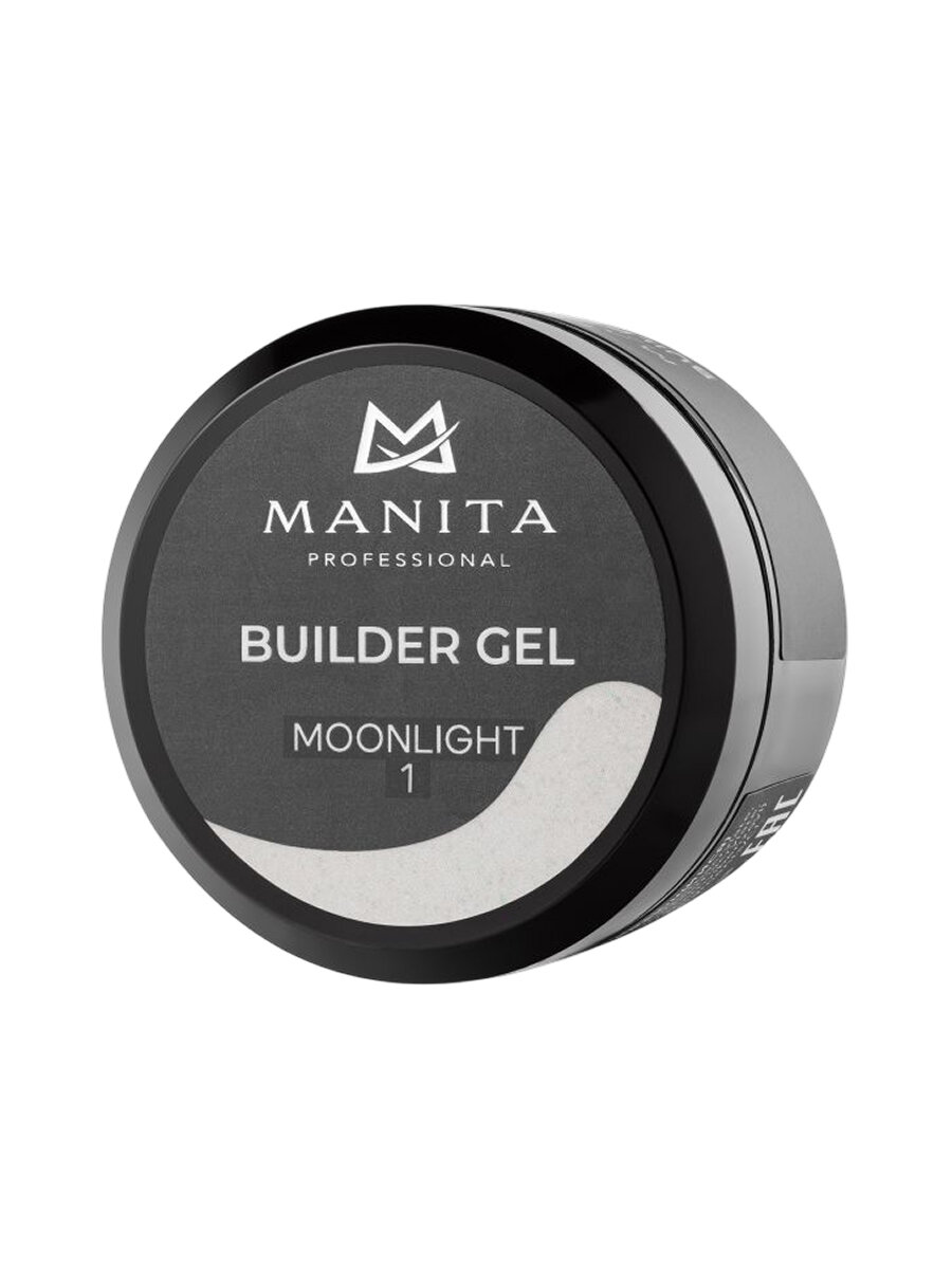 Manita Professional Гель моделирующий для ногтей с хлопьями юки / Builder Gel Moonlight №01, 15 мл