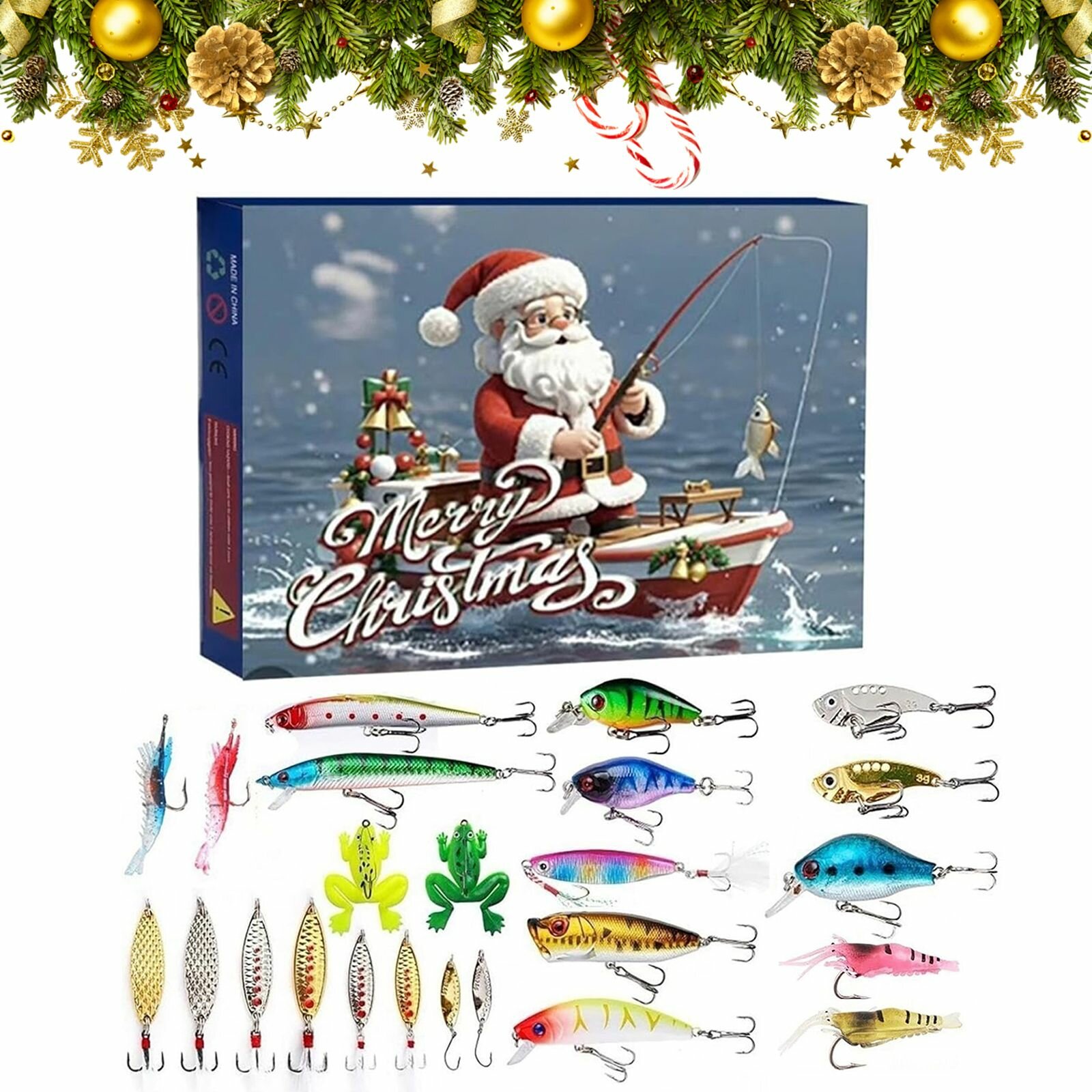 Календарь с рыболовными приманками, 24 дня