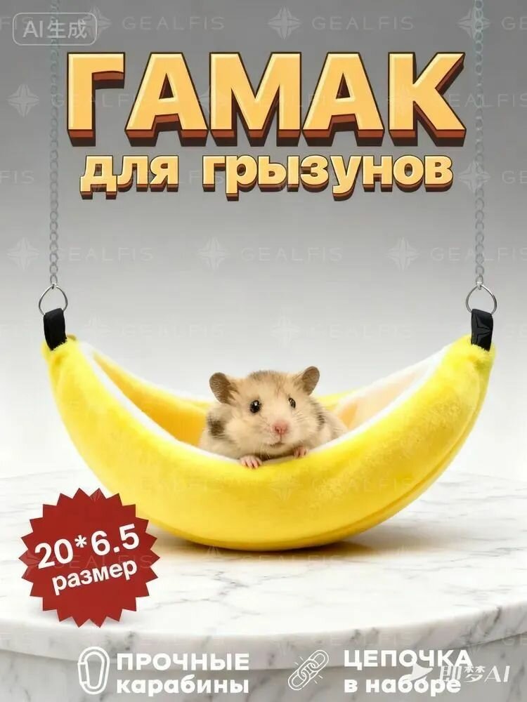 Гамак домик для крыс грызунов банан 20 см