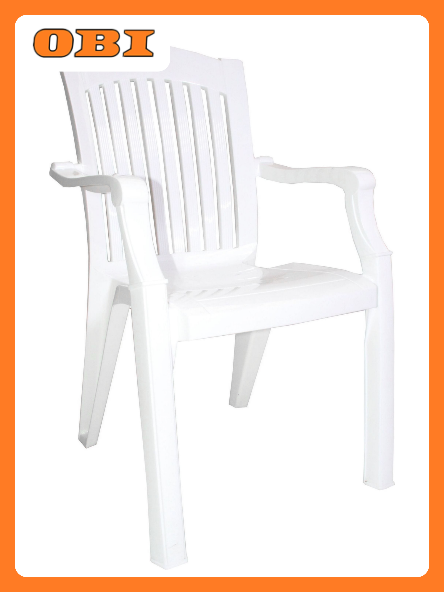 Кресло Стандарт Премиум-1, влагостойкое, полипропилен, 100 кг, белое, 45x56x90 см