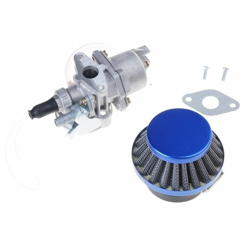 Карбюратор с двухтактным двигателем мини-мотоцикла воздушным фильтром 49 куб. см-синий
