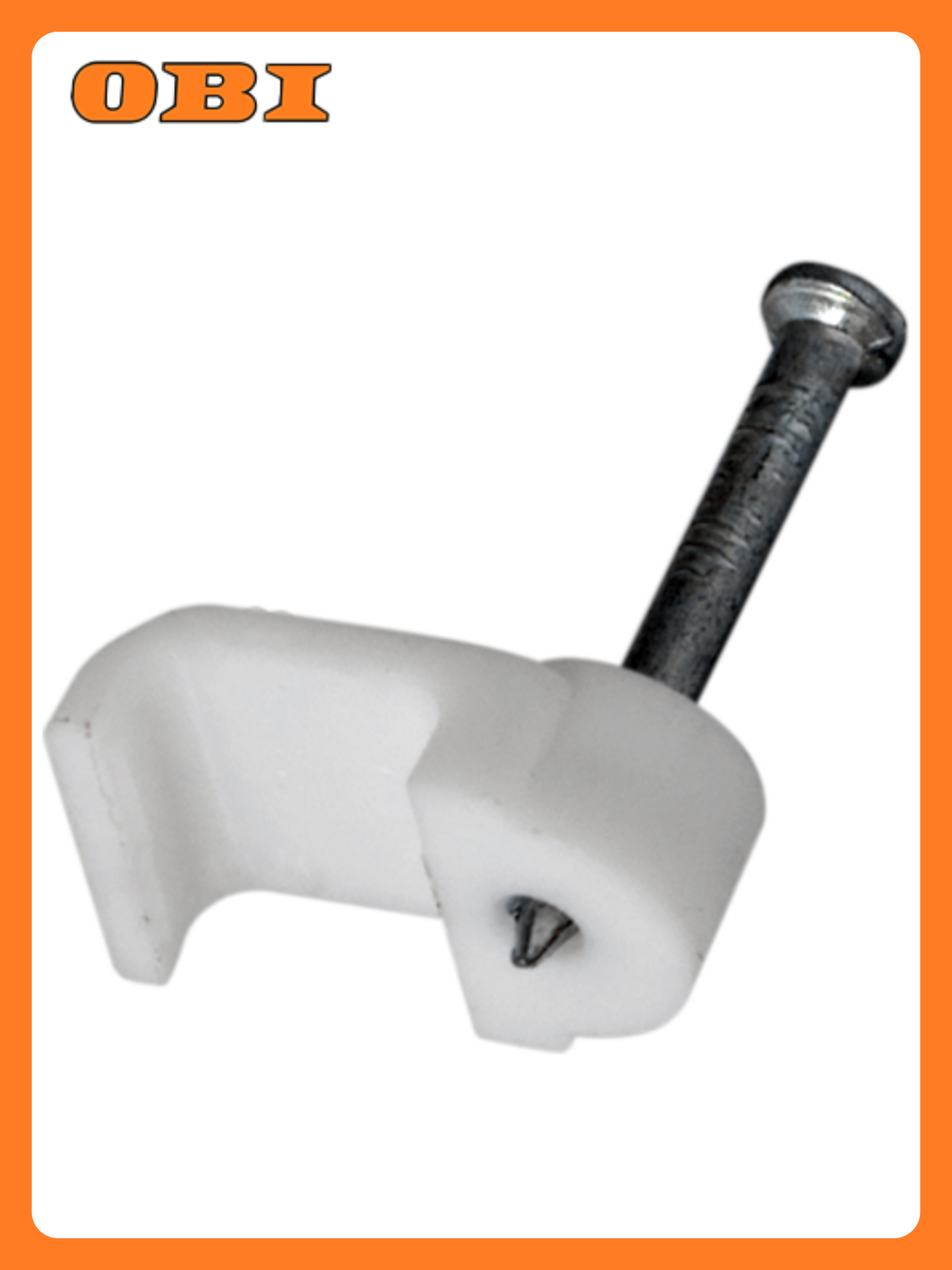 Крепеж кабеля плоский 8 х 3 мм, белый (упак. 50 шт) REXANT