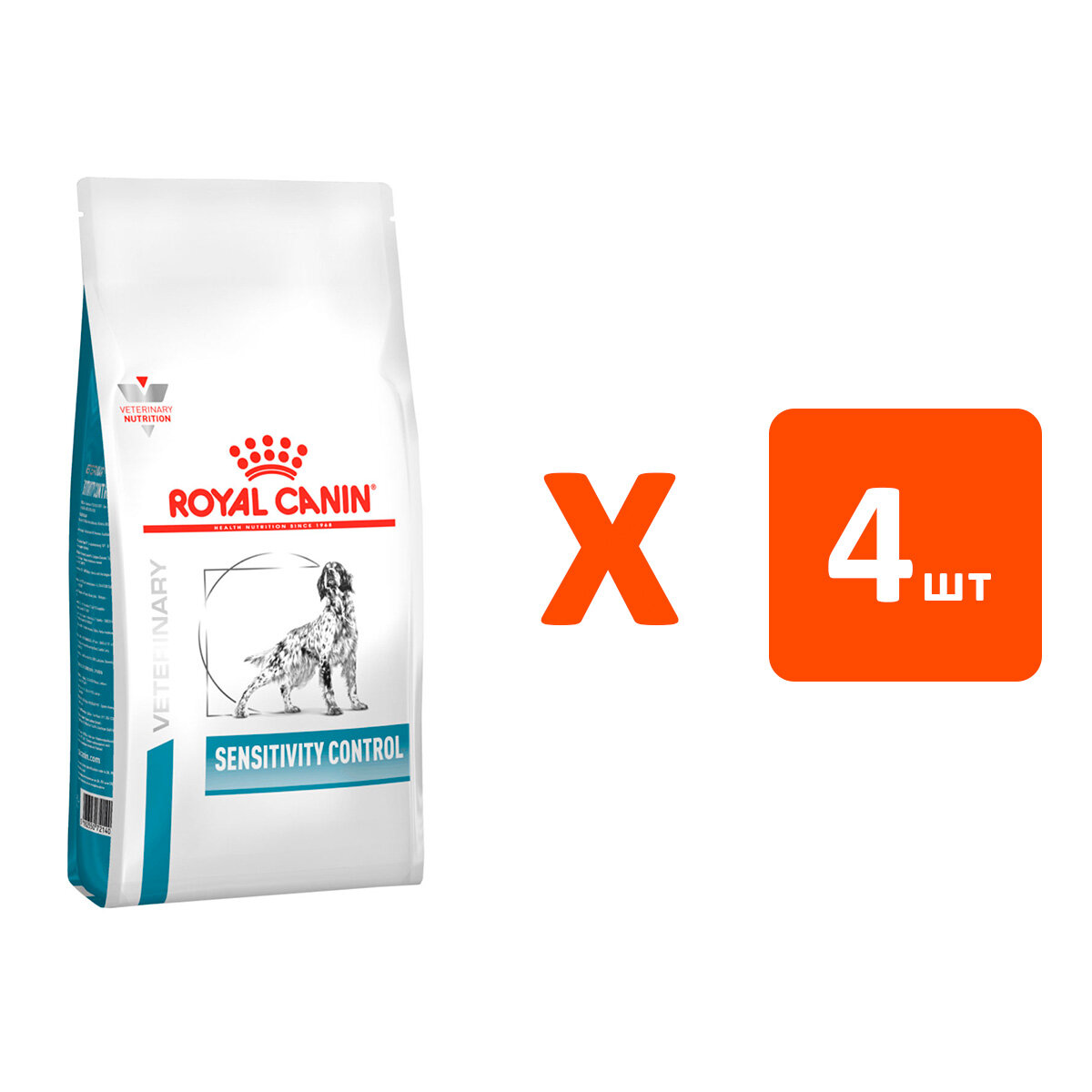 Корм сухой Royal Canin Sensitivity Control для взрослых собак при пищевой непереносимости, 1,5 кг х 4 шт