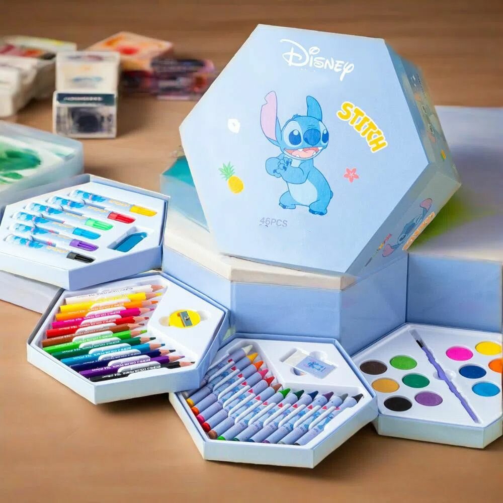 Набор для рисования детей: акварельные карандаши и восковые мелки идеальный подарок для начинающих художников