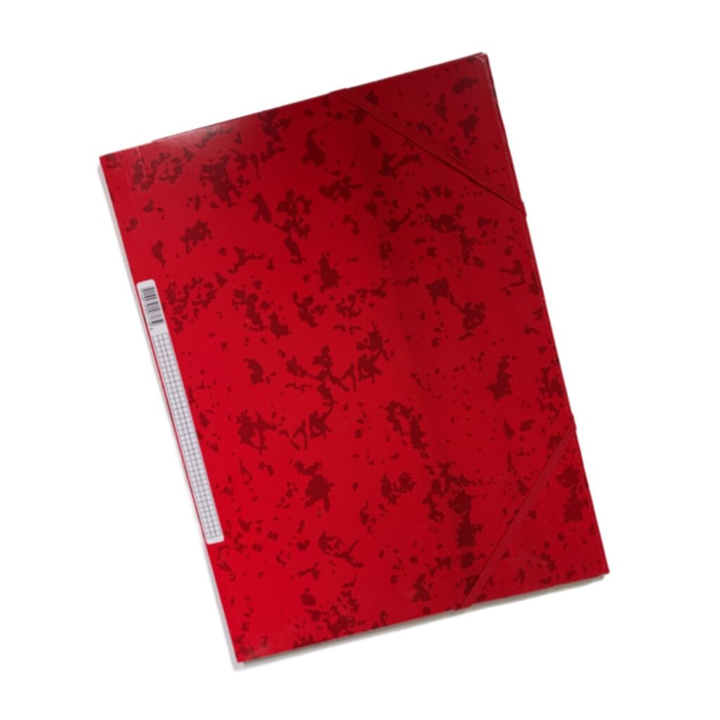 Цветная офисная папка для хранения файлов из эластичной веревки формата А4 для творчества - красный