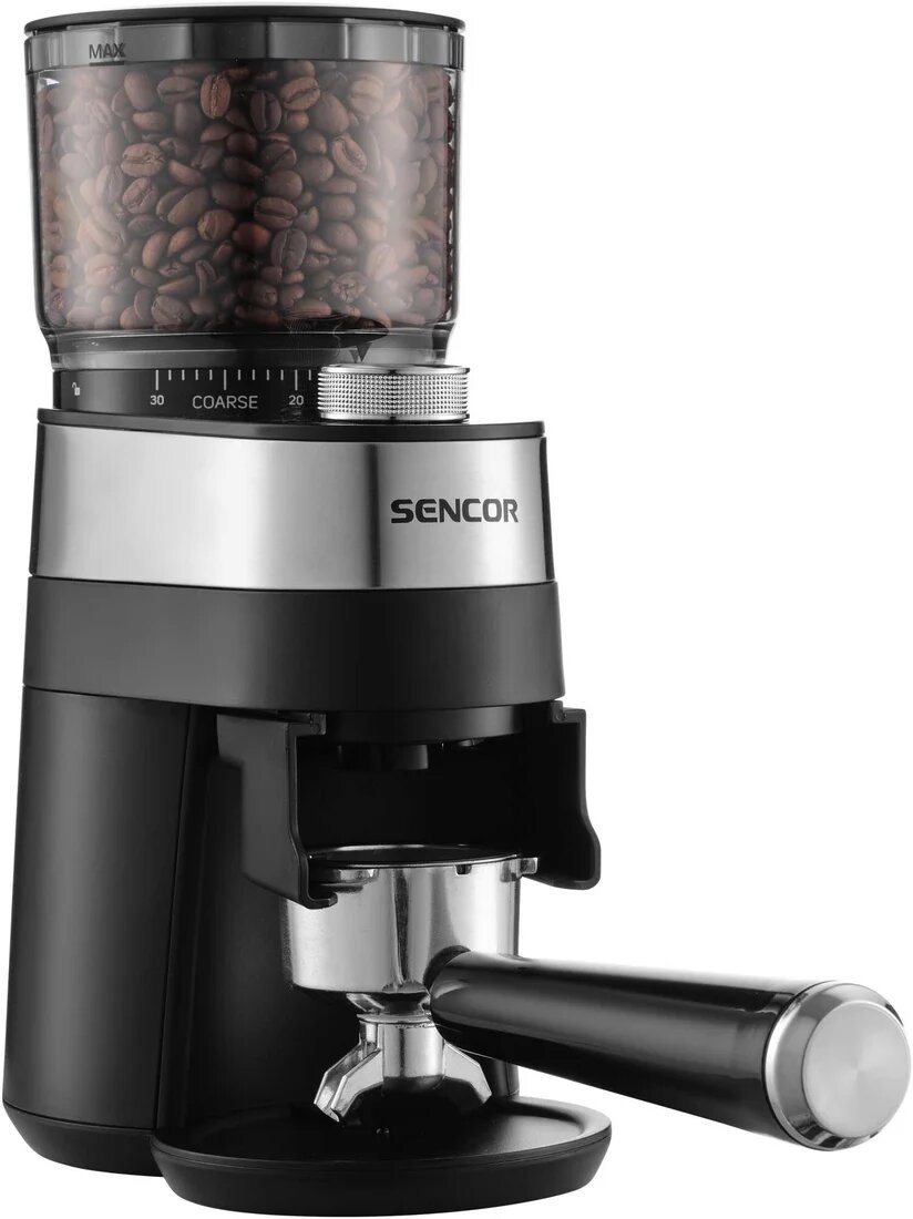 Электрическая кофемолка Sencor SCG 5060BK, 140 Вт, контейнер для зерен на 200 г, регулировка степени помола