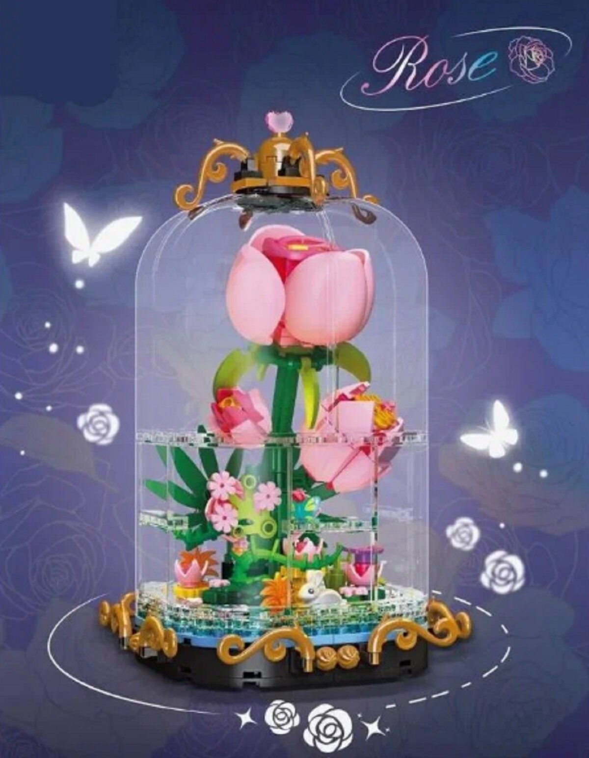 Конструктор JJ9084 от JEA STAR "Красавица Роза", 257 деталей, световые эффекты