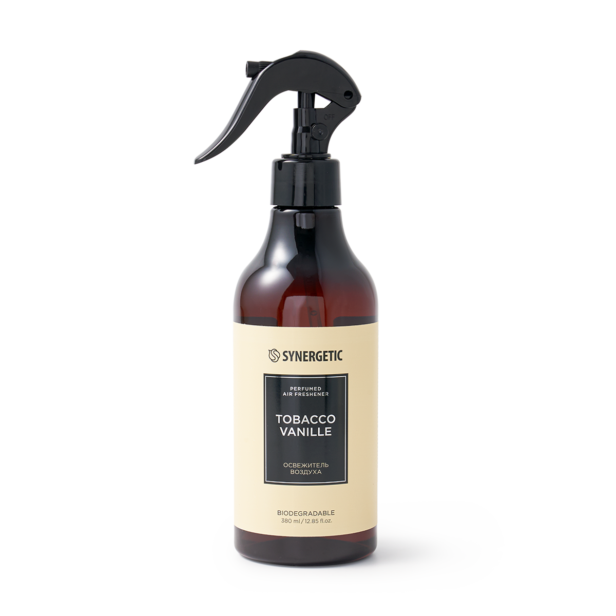 Освежитель воздуха Synergetic, аромат "Табак-Ваниль", спрей, 380 мл