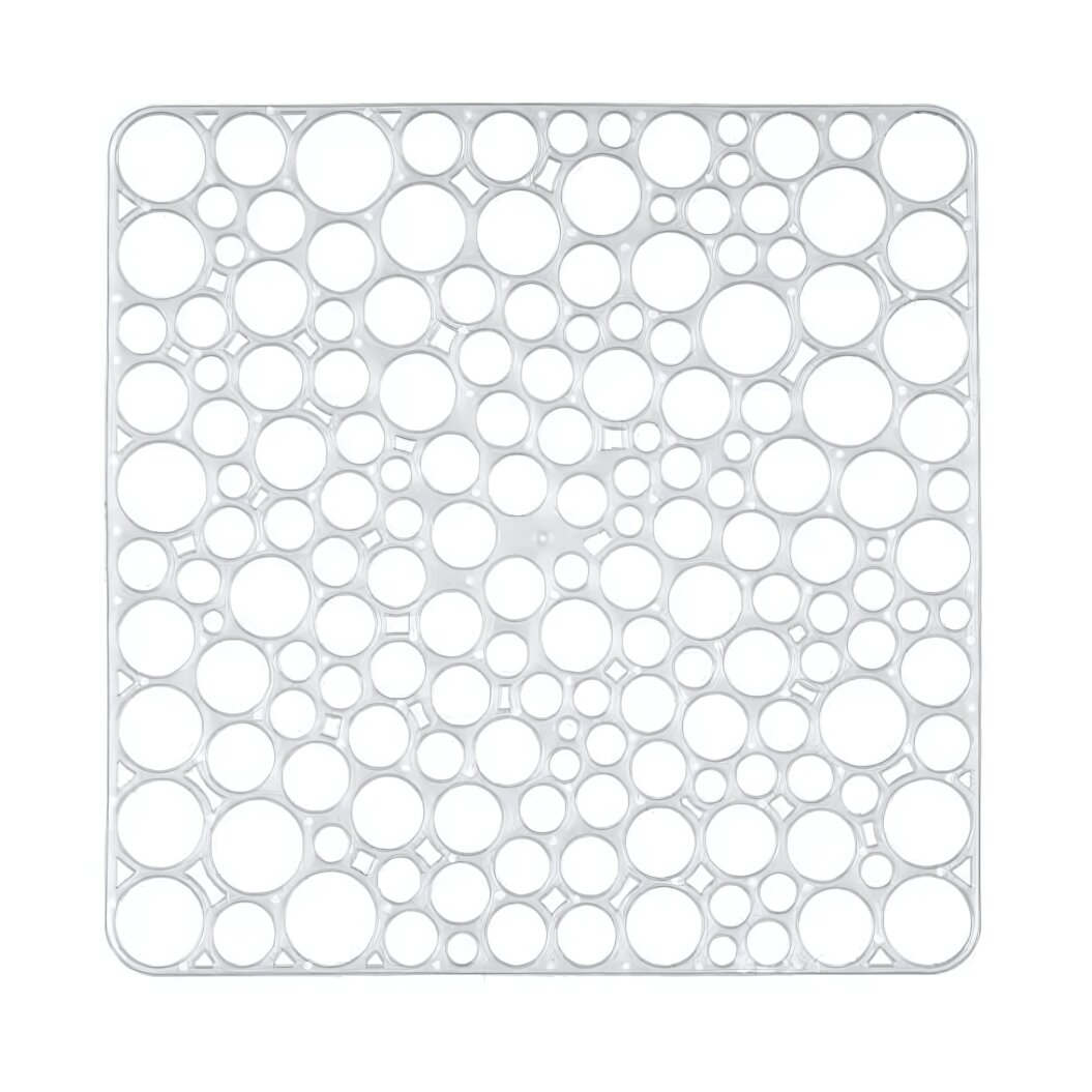 Решетка для мойки квадратная 30х30см, пластик, цвет белый, для защиты от засоров и удобства мытья посуды