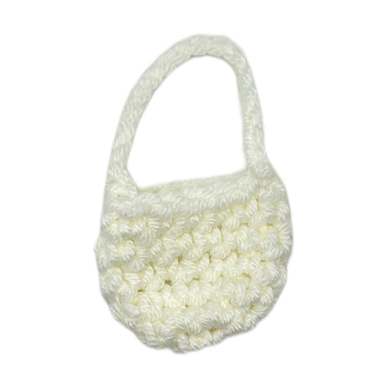 Кремовая мини-сумочка для кукол BJD, вязаная из ниток DIY-аксессуар, маленькая сумка через плечо
