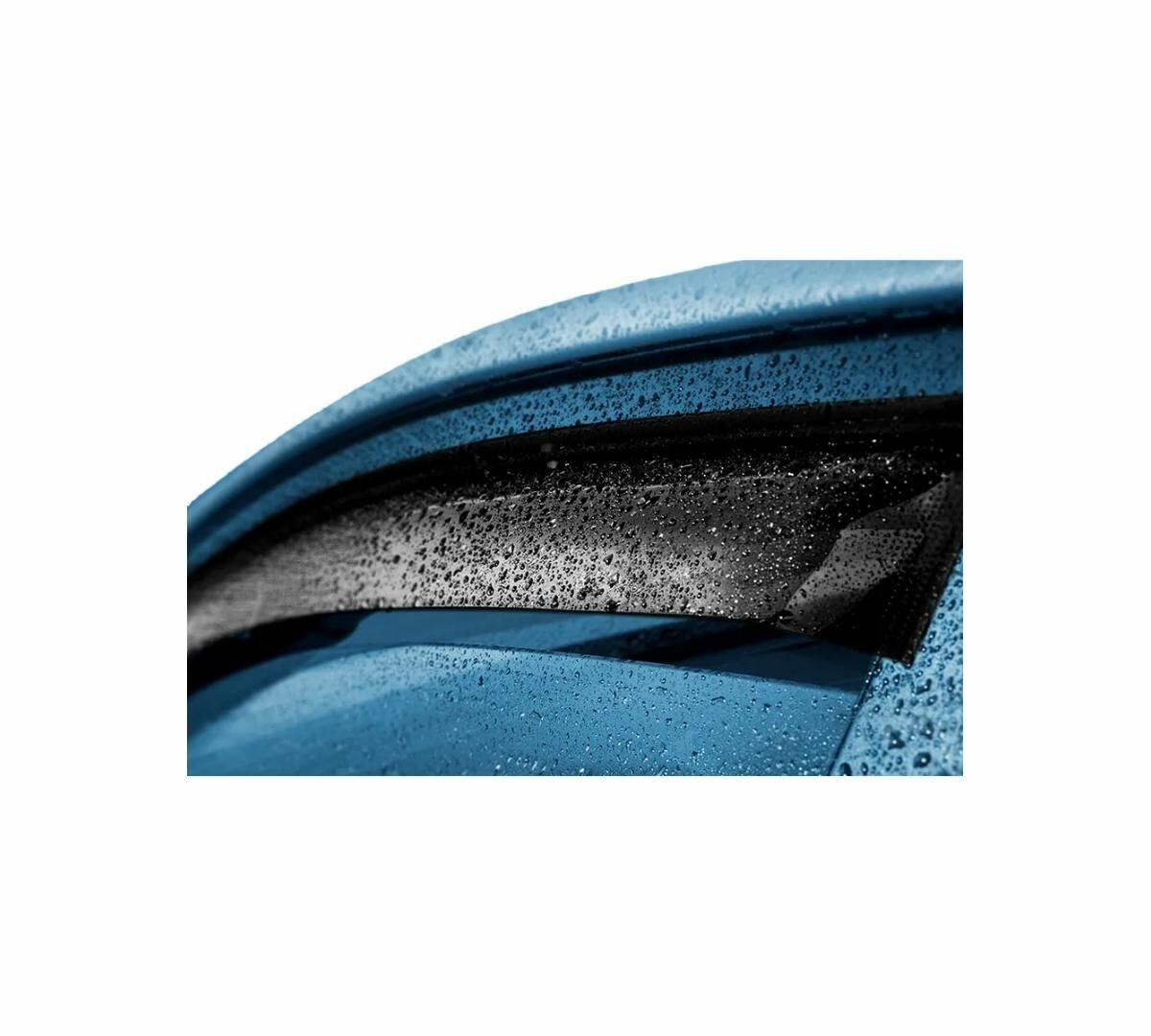 Дефлектор окон AUTOFAMILY REINWV499, накладной, скотч 3М, 4 шт, Renault Logan II 2014-