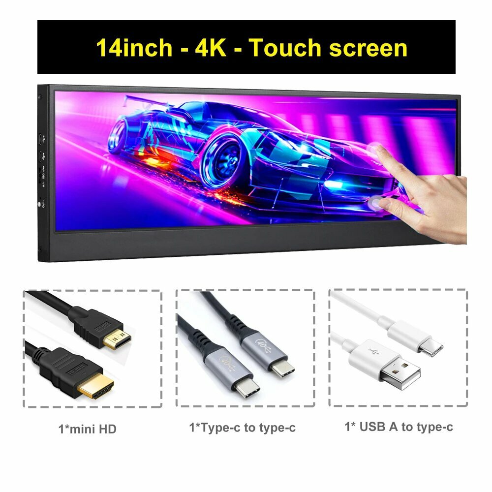 14" 4K сенсорный монитор Wisecoco