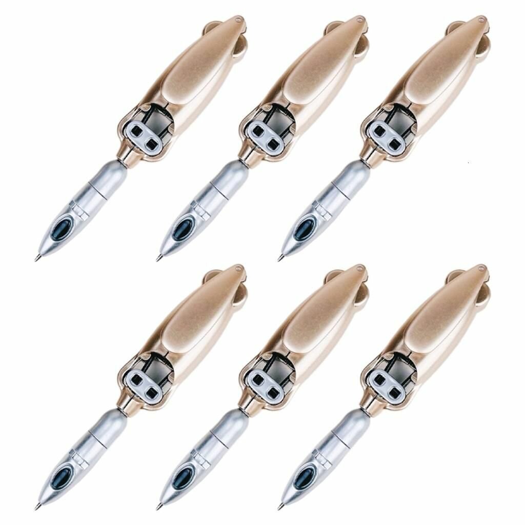 Гибкая шариковая ручка, 6 шт, Розовое золото