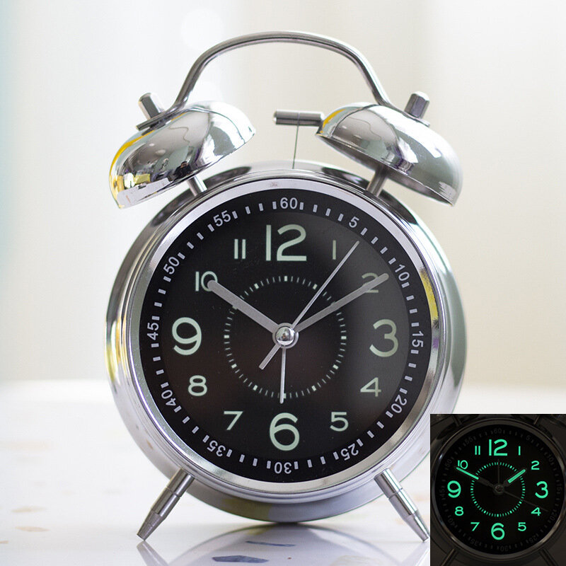 Супер громкий металлический будильник для студентов и детей, механический будильник для прикроватной тумбы, будильник в европейском стиле