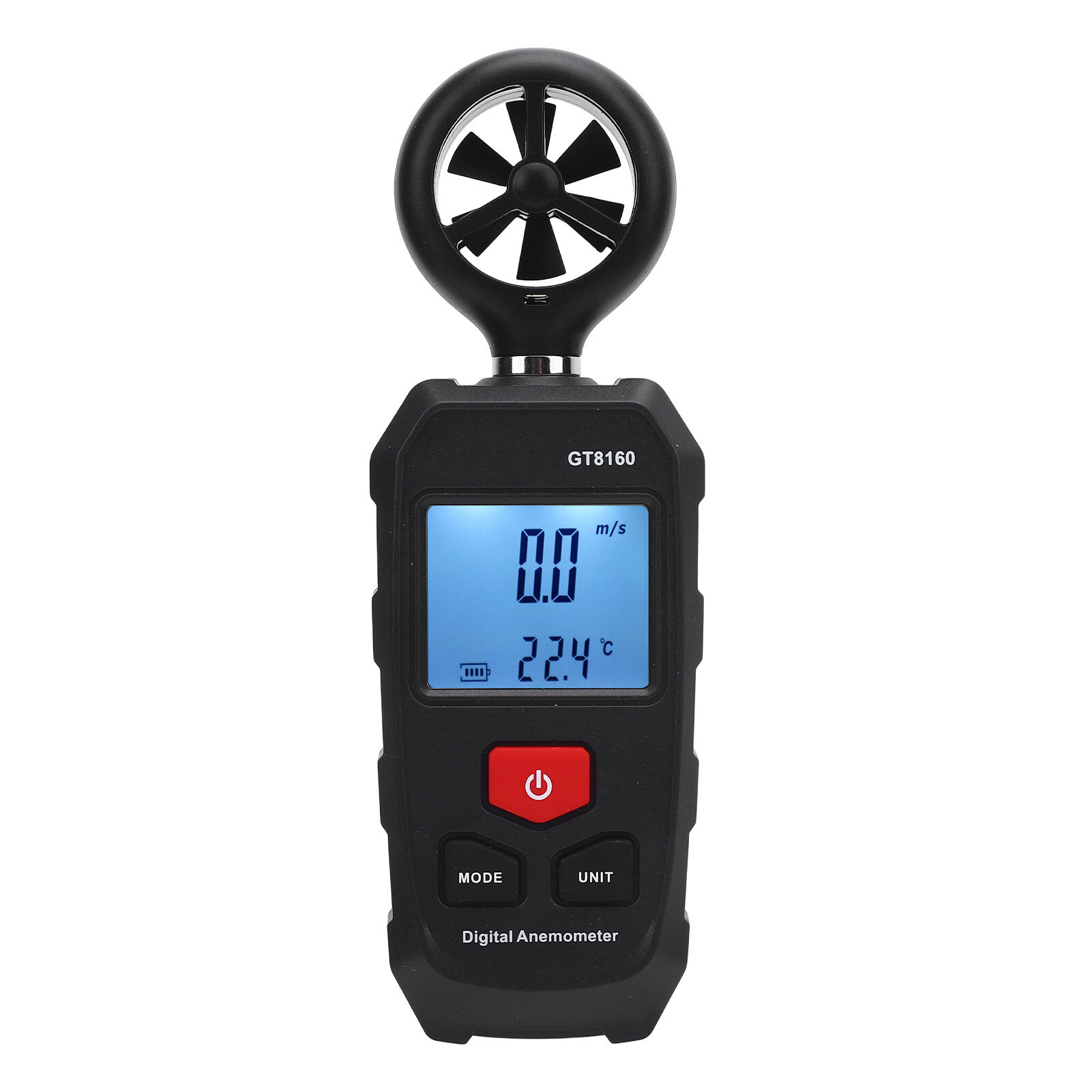Цифровой анемометр с 6 делениями, высокоточный, с ЖК-дисплеем и подсветкой, термометр для наружного применения.