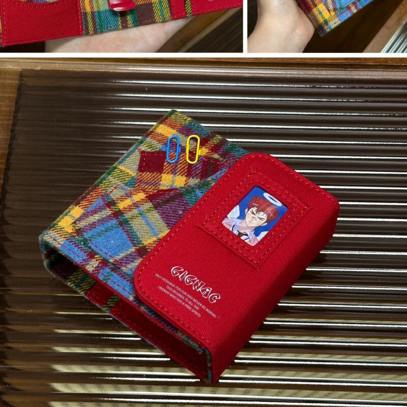 Альбом для карточек в клетку в стиле конфет, один квадратный альбом для студентов, 3inch маленьких карточек, альбом для хранения поляроидов, фотоальбом