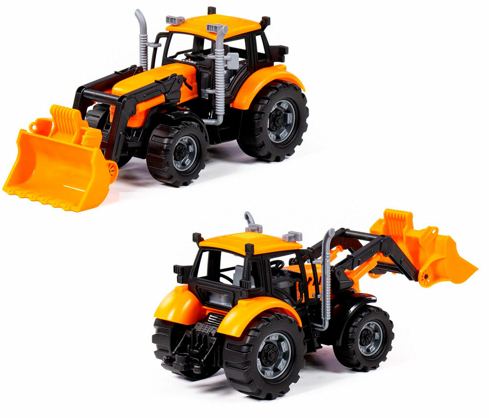 Полесье Погрузчик Прогресс инерционный оранжевый 91802 с 3 лет