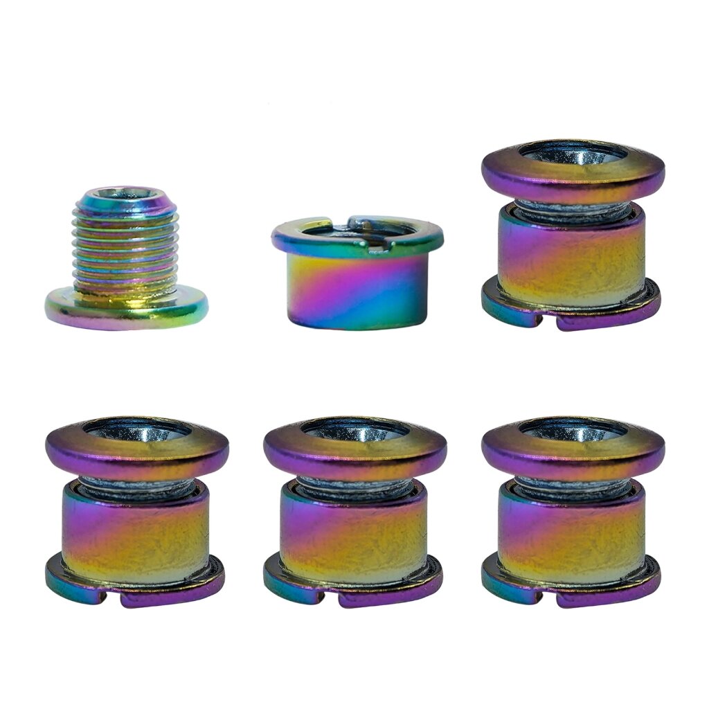 5 шт, высокопрочная сталь, велосипедные двойные болты звездочки, красочные дисковые гайки шатунов, винты звездочки для горных велосипедов