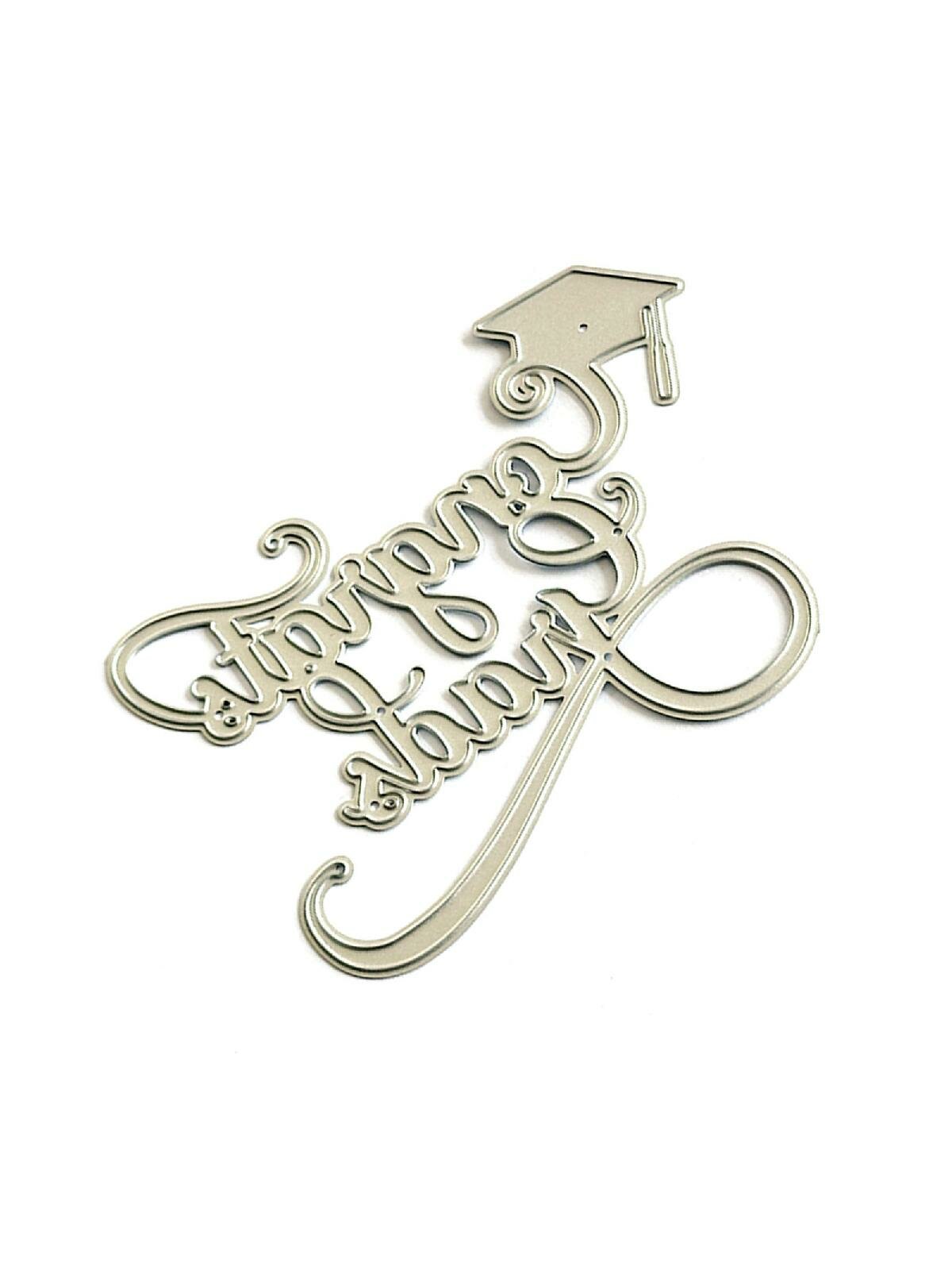 Поздравляем Grads Трафареты для тиснения скрапбукингом из углеродистой стали