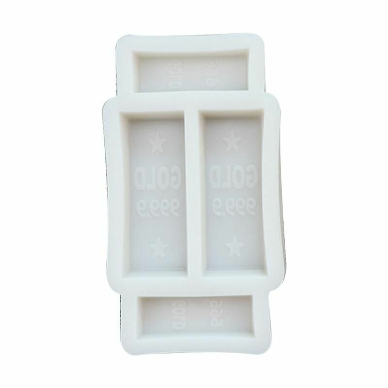 Золотой слиток 3D форма для выпечки, - Стиль 2