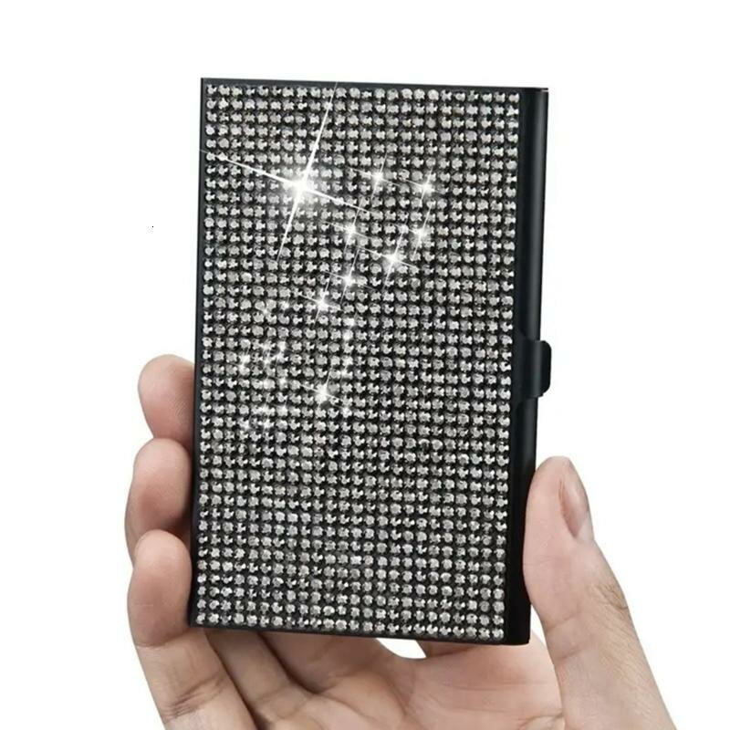 Металлический держатель для визиток, Черный