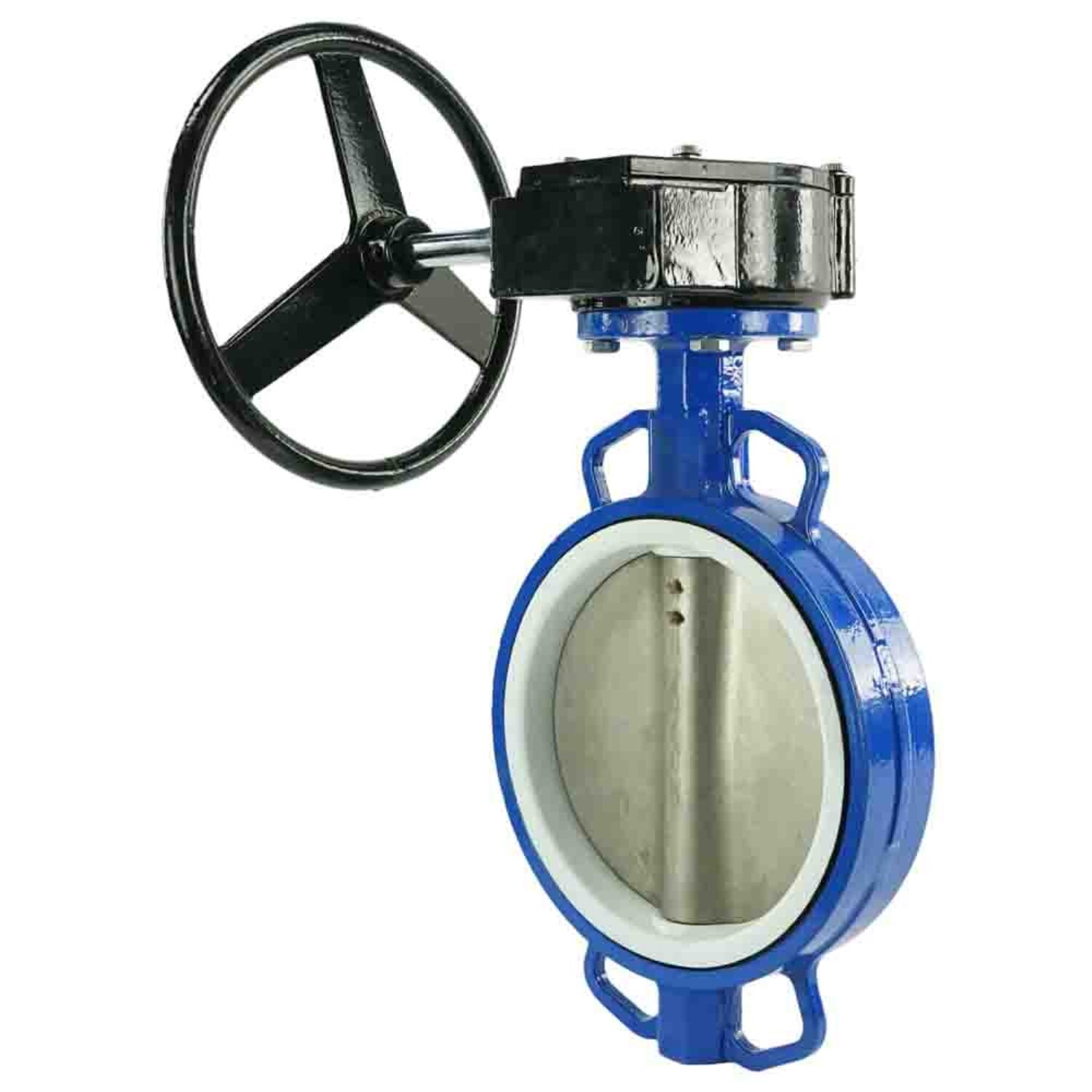 Затвор дисковый поворотный DN.ru WCB-316L-PTFE Ду50 Ру16, с редуктором RDN-1 — фото 1