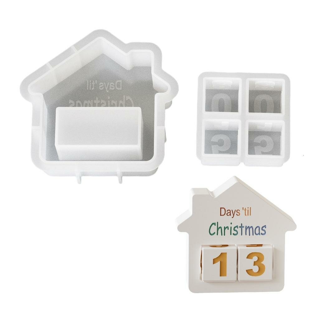 Силиконовая форма для поделок с таймером, разные размеры, Рождественский домик