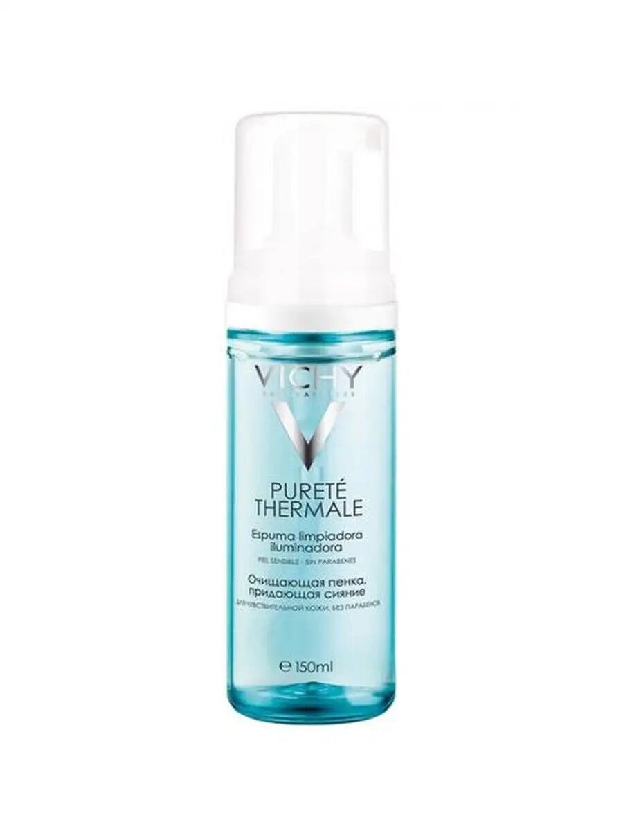 Пенка Vichy "Purete Thermale", для всех типов кожи, гипоаллергенная, очищение и сияние, 150 мл