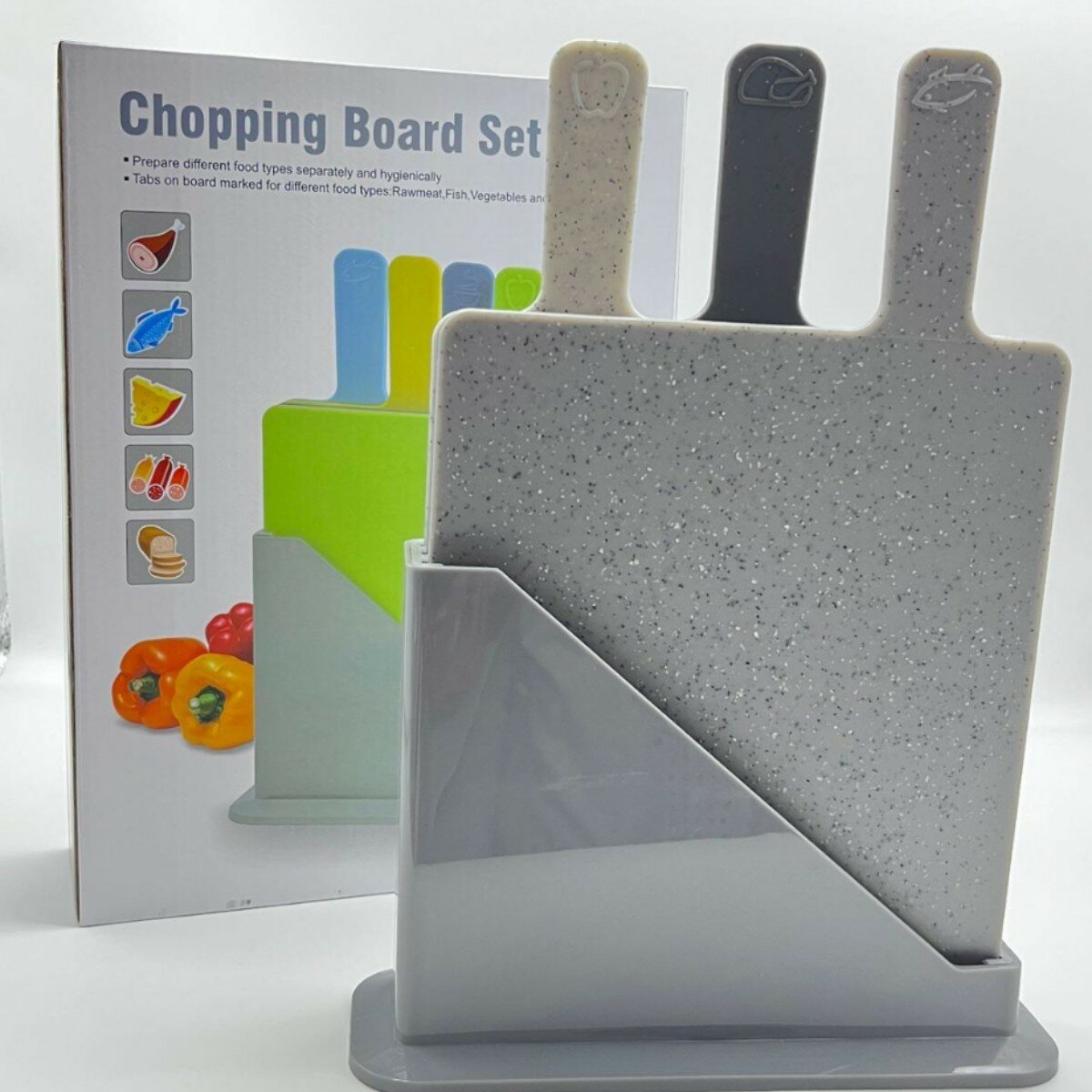 Трехкомпонентный набор разделочных досок, пластиковые разделочные доски для детского питания, разделочные доски для фруктов, кухонные разделочные доски для дома, классифицированные разделочные доски