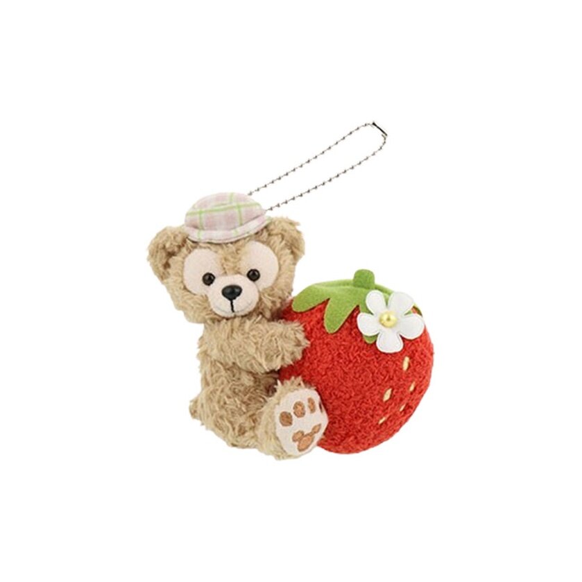 Disney Duffy и друзья Сердце-образная коллекция клубники Даффи Сопровождающая кукла Плюшевый украшение 9 см Длина тела
