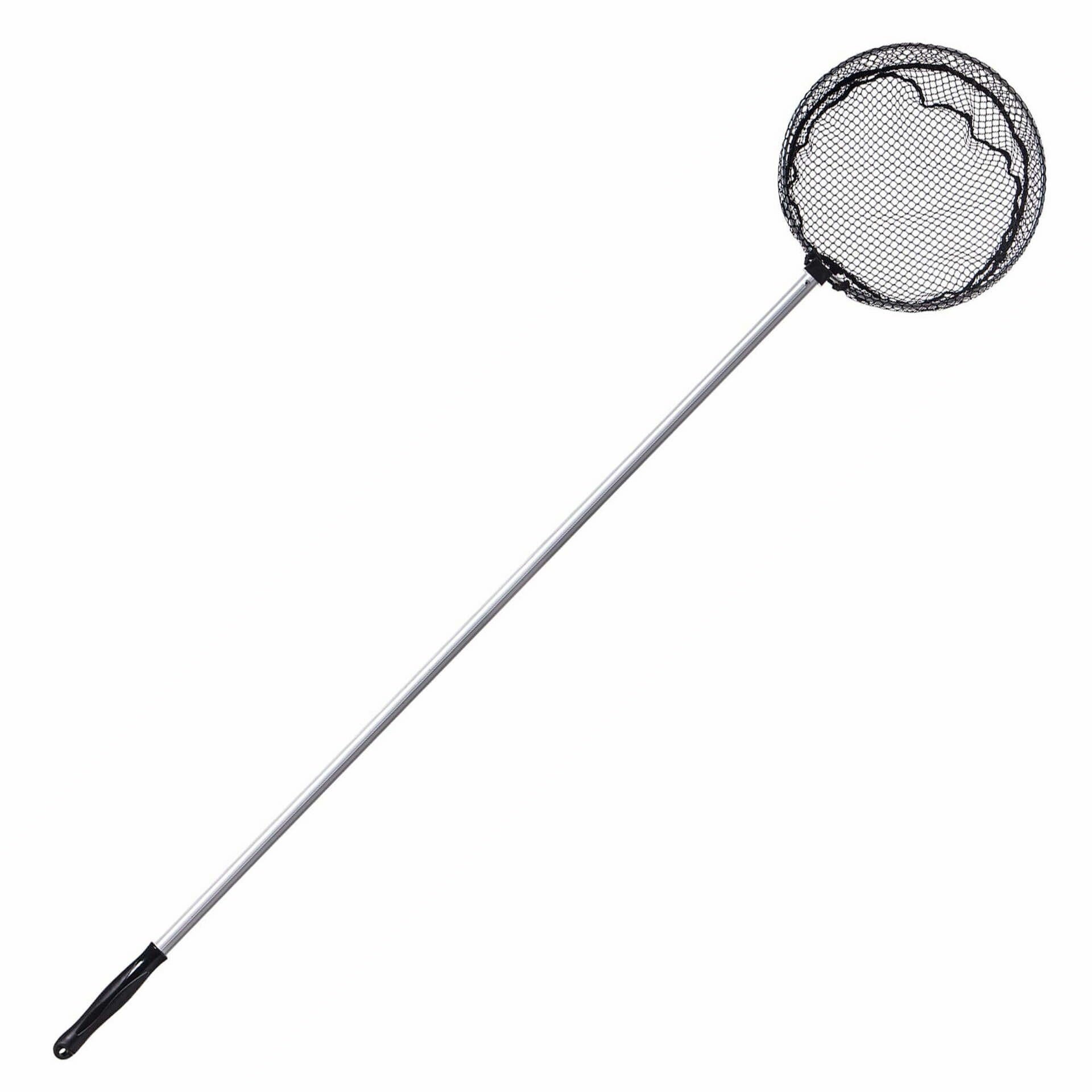 Сачок Heissner "FISH NET", серебристый/черный, для пруда, длина 125 см, глубина сетки 25 см