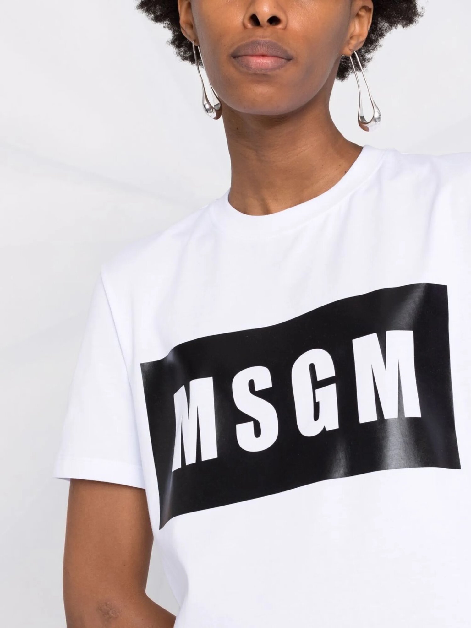 Футболка MSGM, размер S, серебристый — фото 1