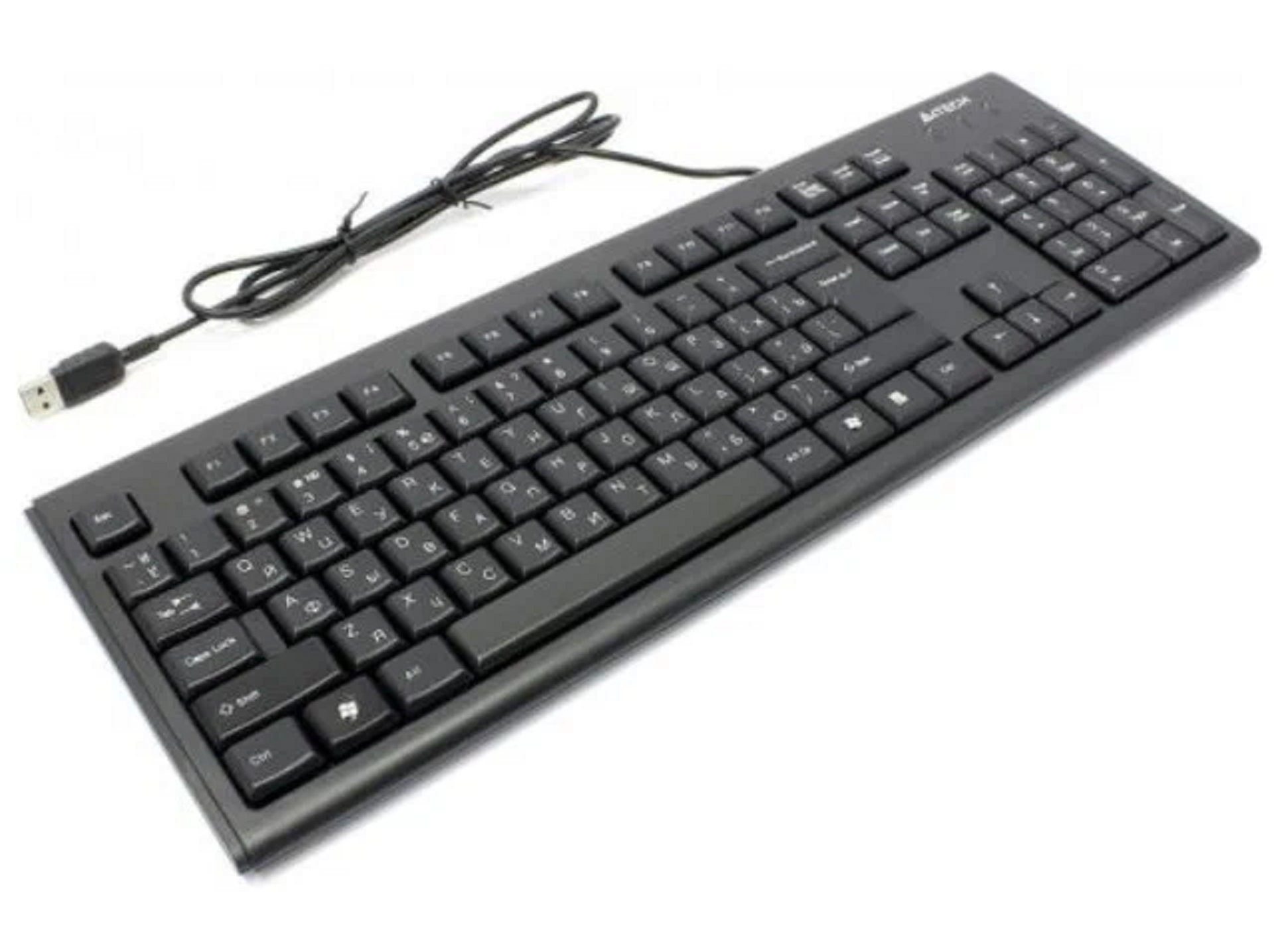 Клавиатура A4Tech KR-83, мембранная, 104 клавиши, USB, черная
