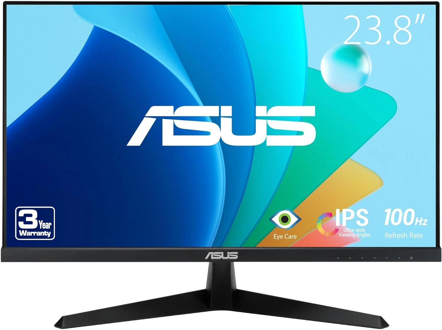 Монитор 23.8" ASUS VY249HF Black (IPS, 1920x1080, 100Hz, 1 ms, 178°/178°, 250 cd/m, 1300:1, +НDMI 1.4)