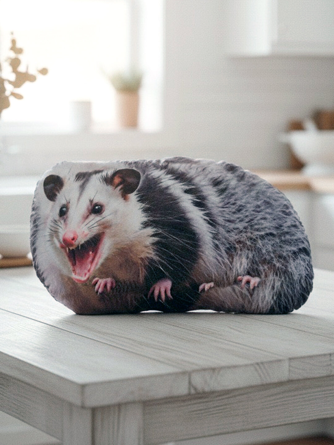 Реалистичная мягкая подушка-игрушка Опоссум от бренда Нескучные вещи