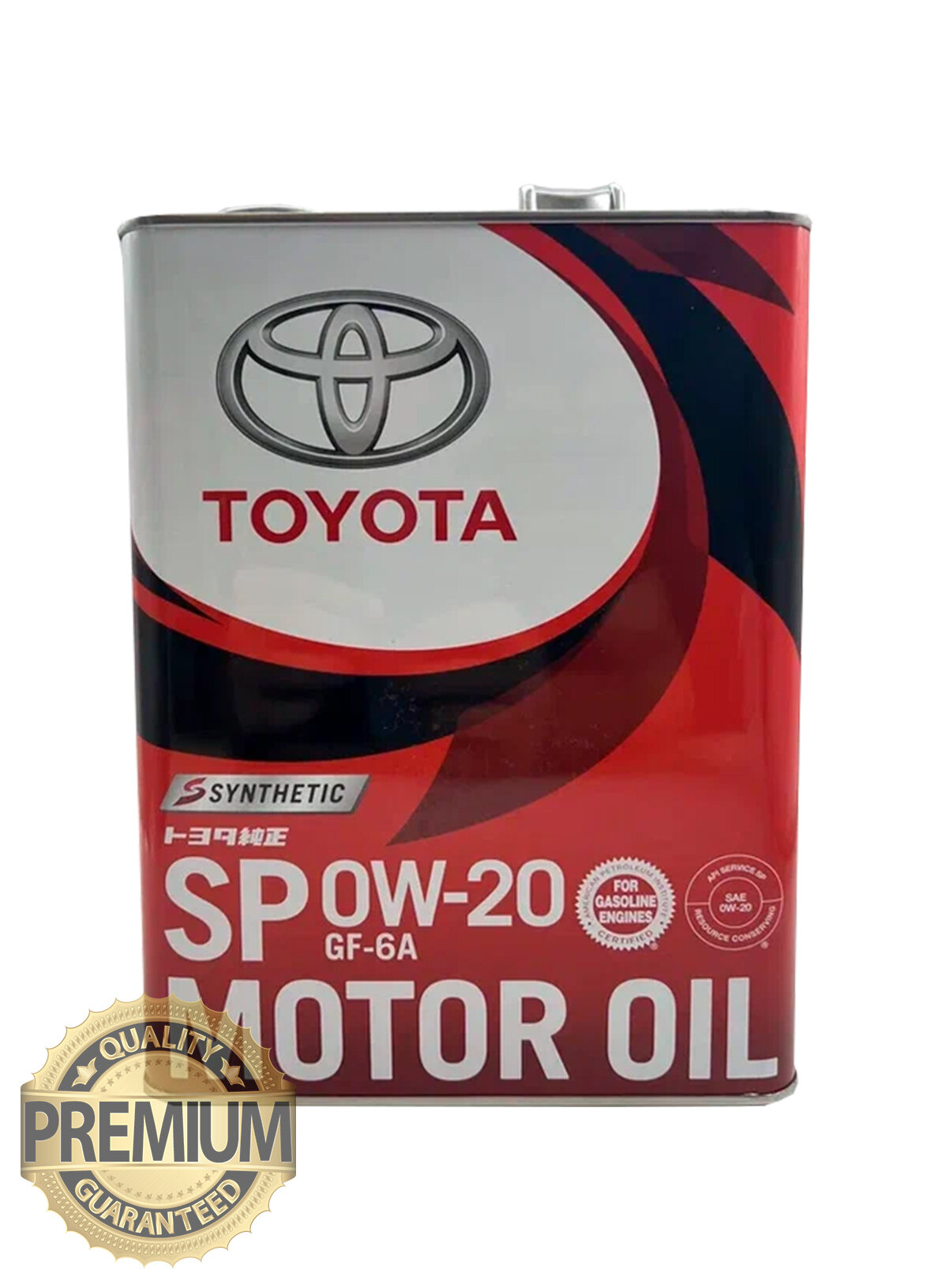 Моторное масло TOYOTA Motor Oil 0W-20, API SP, синтетическое, 4 л
