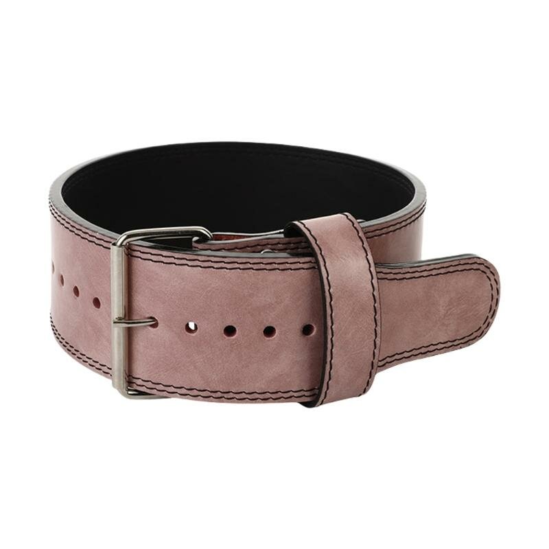 Пояс для пауэрлифтинга и бодибилдинга, Розовый - S