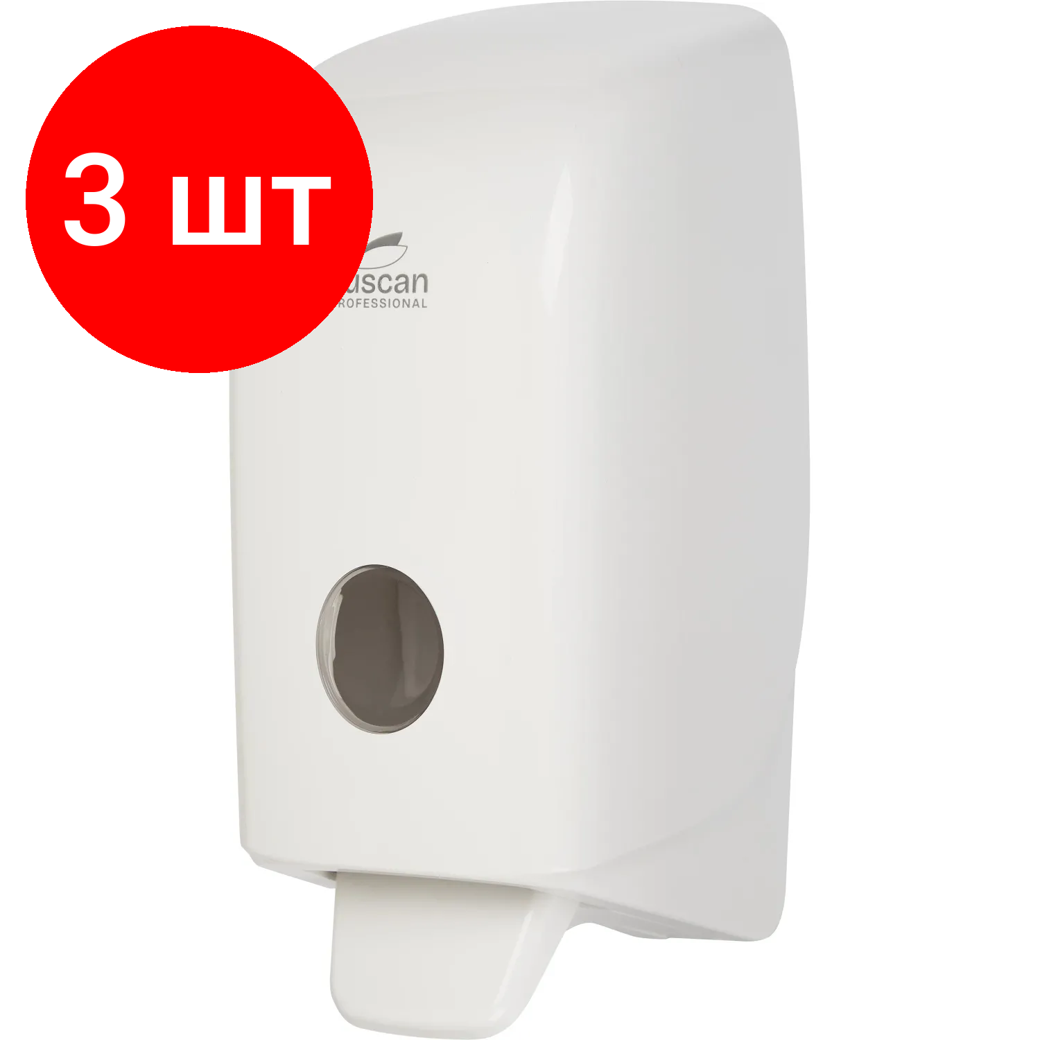 Комплект 3 штук, Дозатор для жидкого мыла и мыла-пены Luscan Prof Optima L5 белый