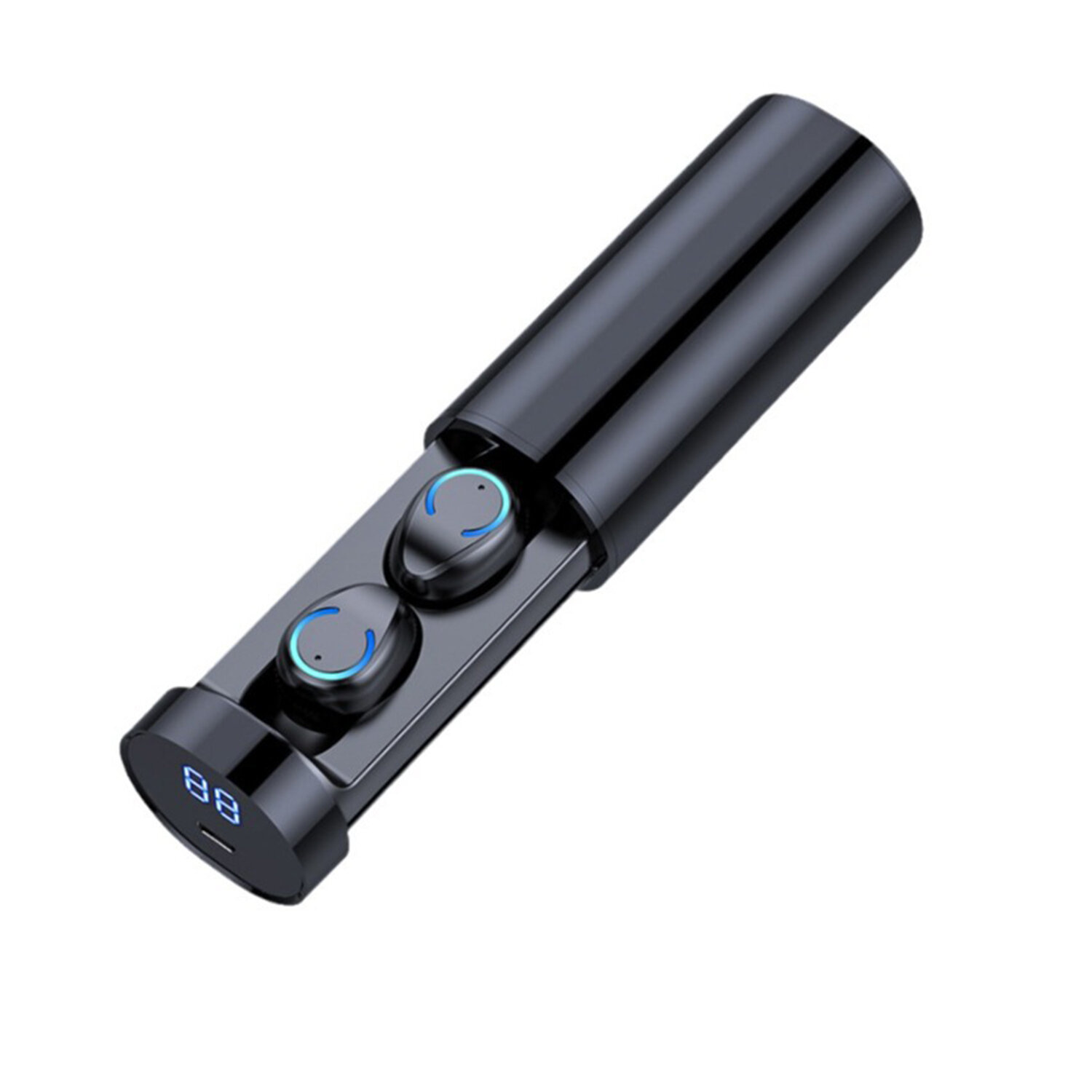 TWS беспроводные Bluetooth-наушники 5.3 с микрофоном, черные, миниатюрные, портативные, с шумоподавлением, PC+ABS, 2.4GHZ, A2DP/HFP/HSP/AVRCP, зарядное устройство 300mAh, батарея наушников 50mAh*2, 5V/1A, время зарядки 2H, время работы 4-8H,