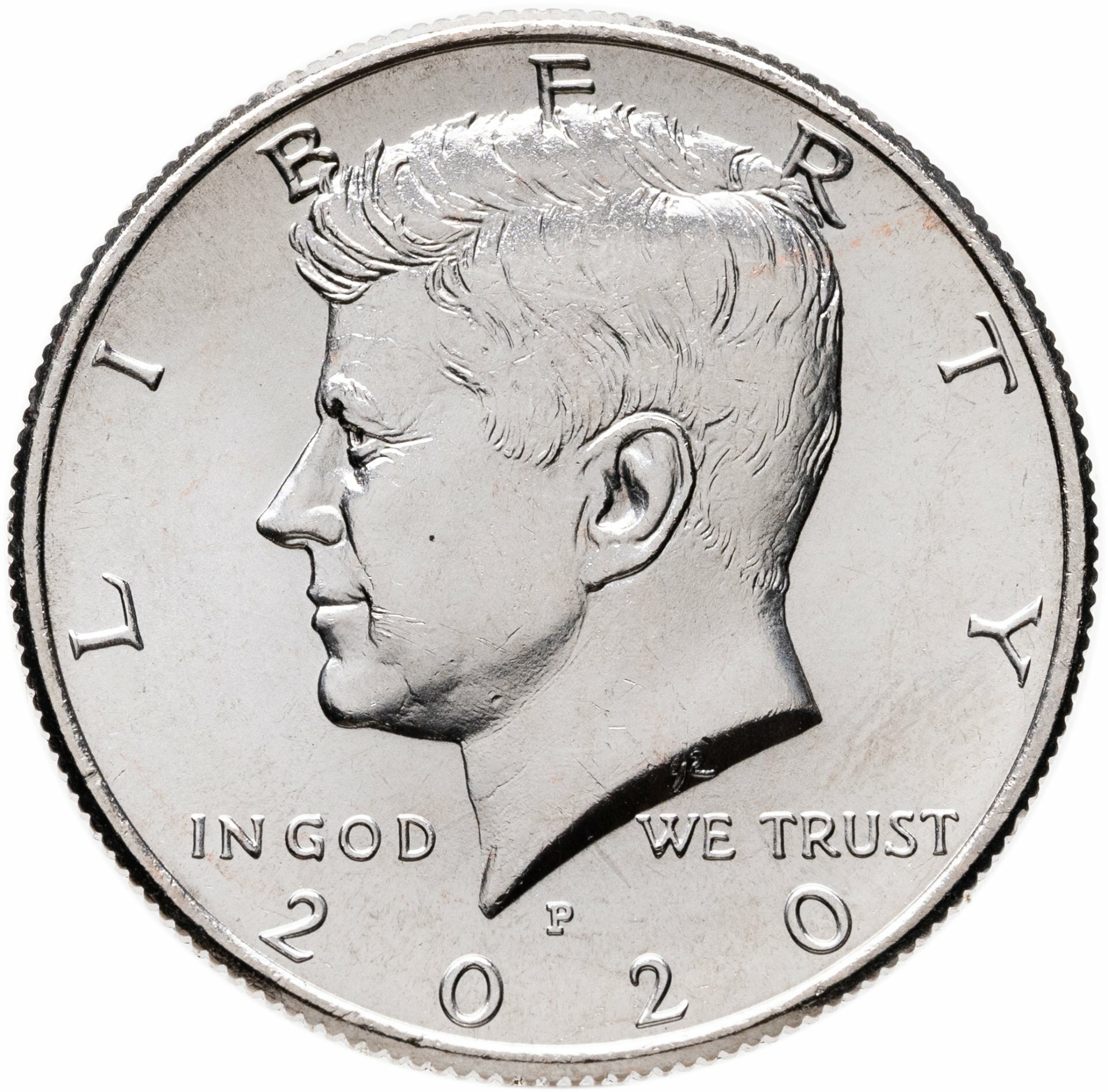 США 50 центов 1/2 доллара, полдоллара 2020 Кеннеди двор P, Мельхиор медь-никель, в сохранности UNC