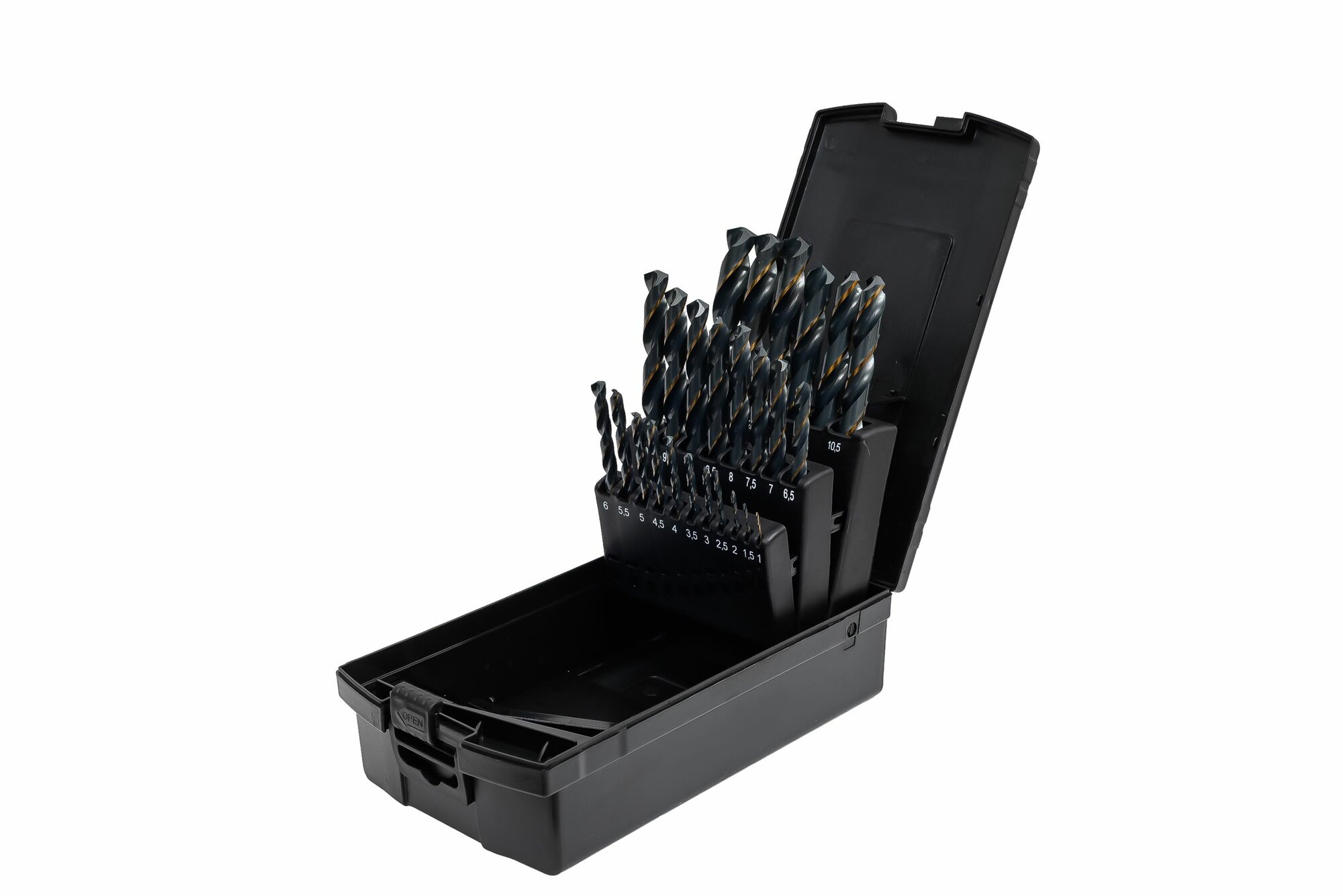 Набор сверл по металлу MKSS Toolbox 4427KS HSS-G 4241, DIN 338 1.0-13мм, 25шт 44270025KS