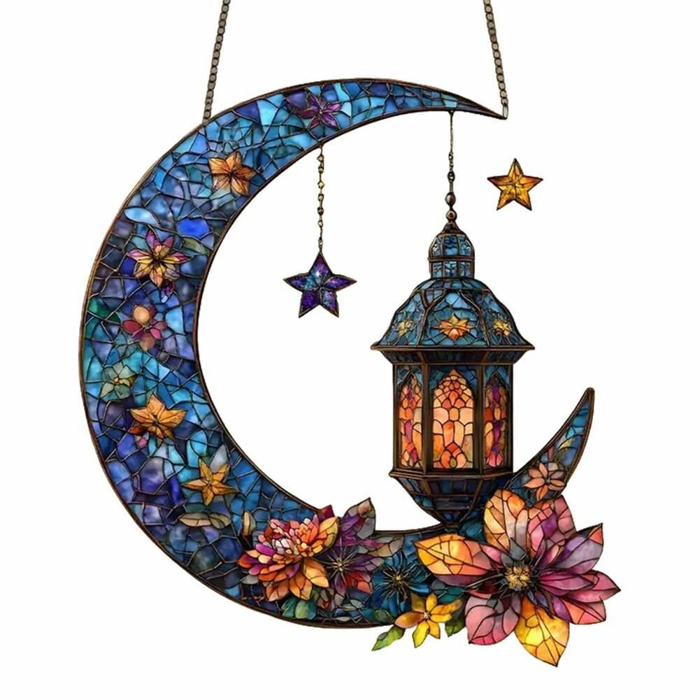 Винтажные цветные акриловые подвески с цепочками для украшения комнаты и дома