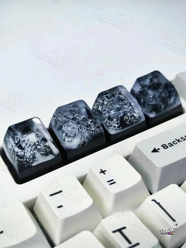 Индивидуальные смоляные кейкапы SAR1 высоты - светопроницаемый дизайн для механических клавиатур