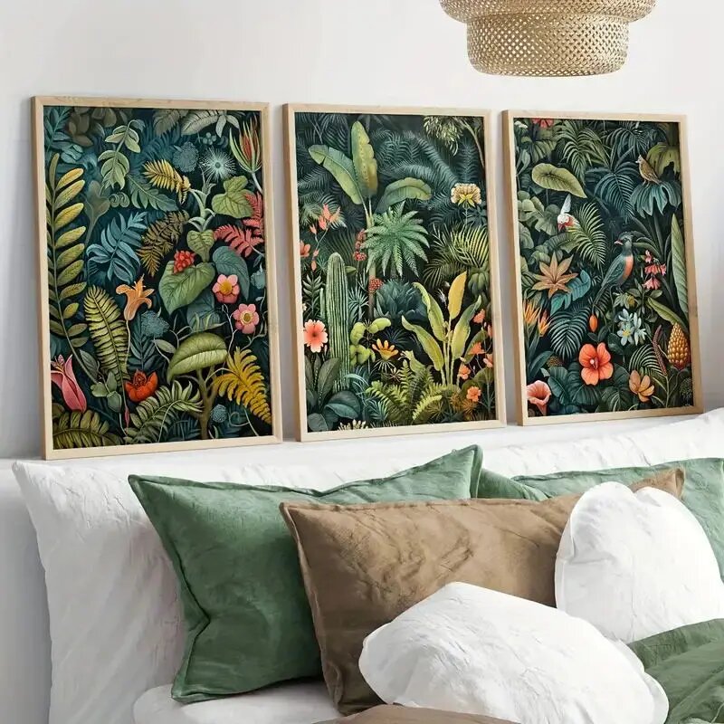 Набор из 3-х постеров "Райский лес", CPWAD 50X70Cm Without Frame